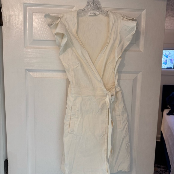 A.L.C. | Dresses | Alc Cream Ruffled Tie Front Sundress | Poshmark
